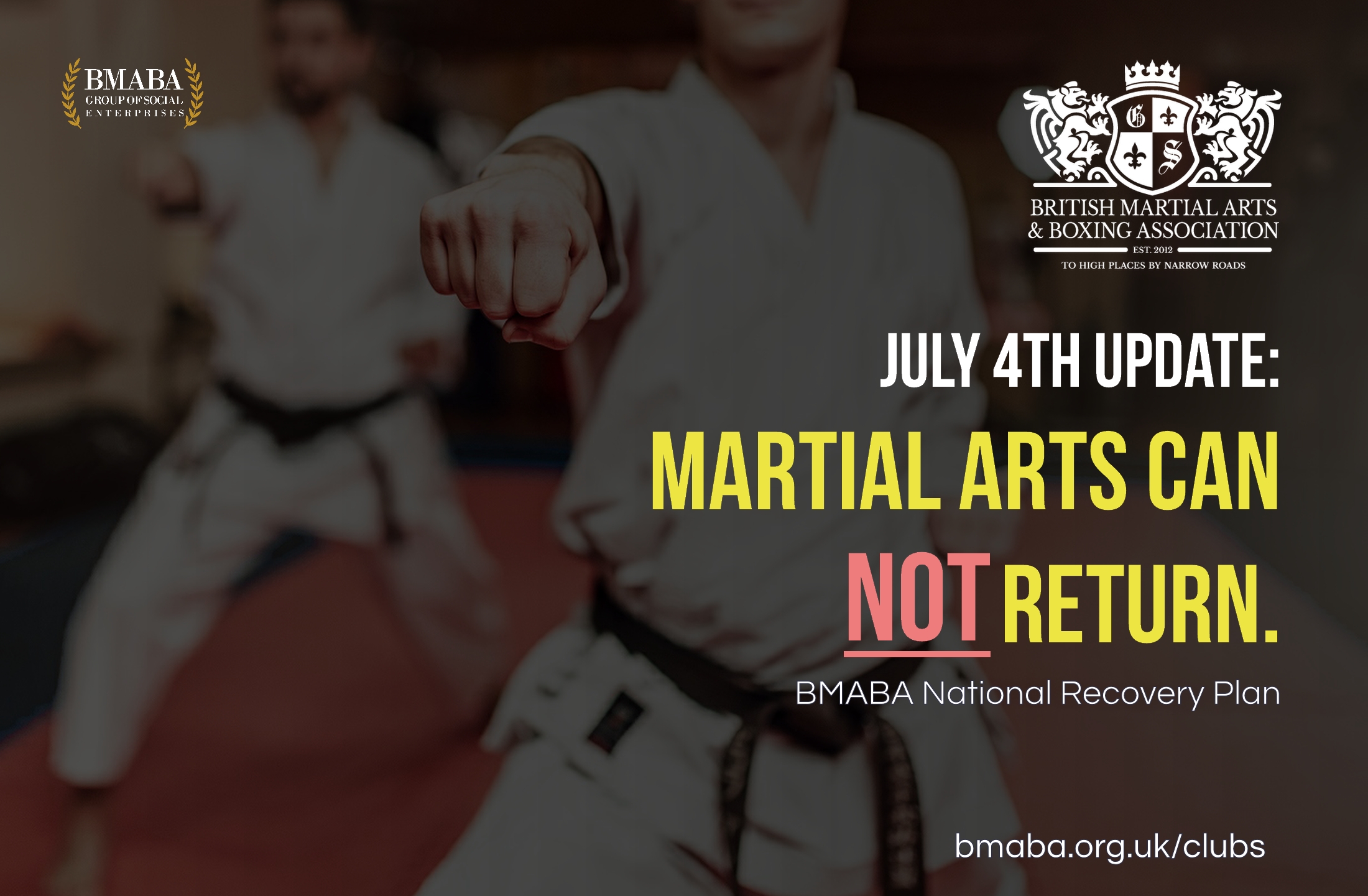 Confirmed: Martial Arts Can NOT Return On July 4th - British Martial ...